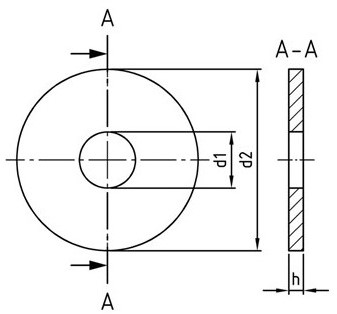 DIN 440R / ISO 7094 Onderlegring M8 RVS-A2 (200 st.) | JRV Products