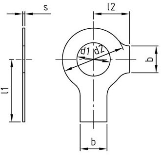 DIN 463 Lipborgplaat met 2 lippen M16 RVS-A2 (50 st.) | JRV Products