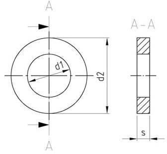DIN 7349 Carrosseriering zwaar model M8 RVS-A2 (500 st.) | JRV Products