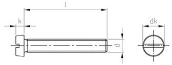 DIN 84 / ISO 1207 Cilinderschroef ZG M2,5x5 RVS-A2 (1000 st.) | JRV ...