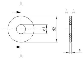 DIN 9021 / ISO 7093 Carrosseriering 3xD M16 Verzinkt (100 st.) | JRV Products