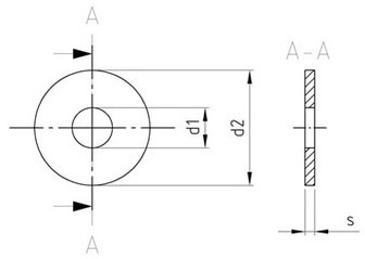 DIN 9021 / ISO 7093 Carrosseriering 3xD M8 Verzinkt (200 st.) | JRV Products