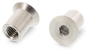 Hulsmoer platverzonken kop met inbus M6x16 RVS-A1 (100 st.) | JRV Products