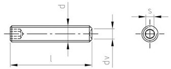 DIN 916 / ISO 4029 Kratereind stelschroef M2,5x16 RVS-A2 (500 st ...