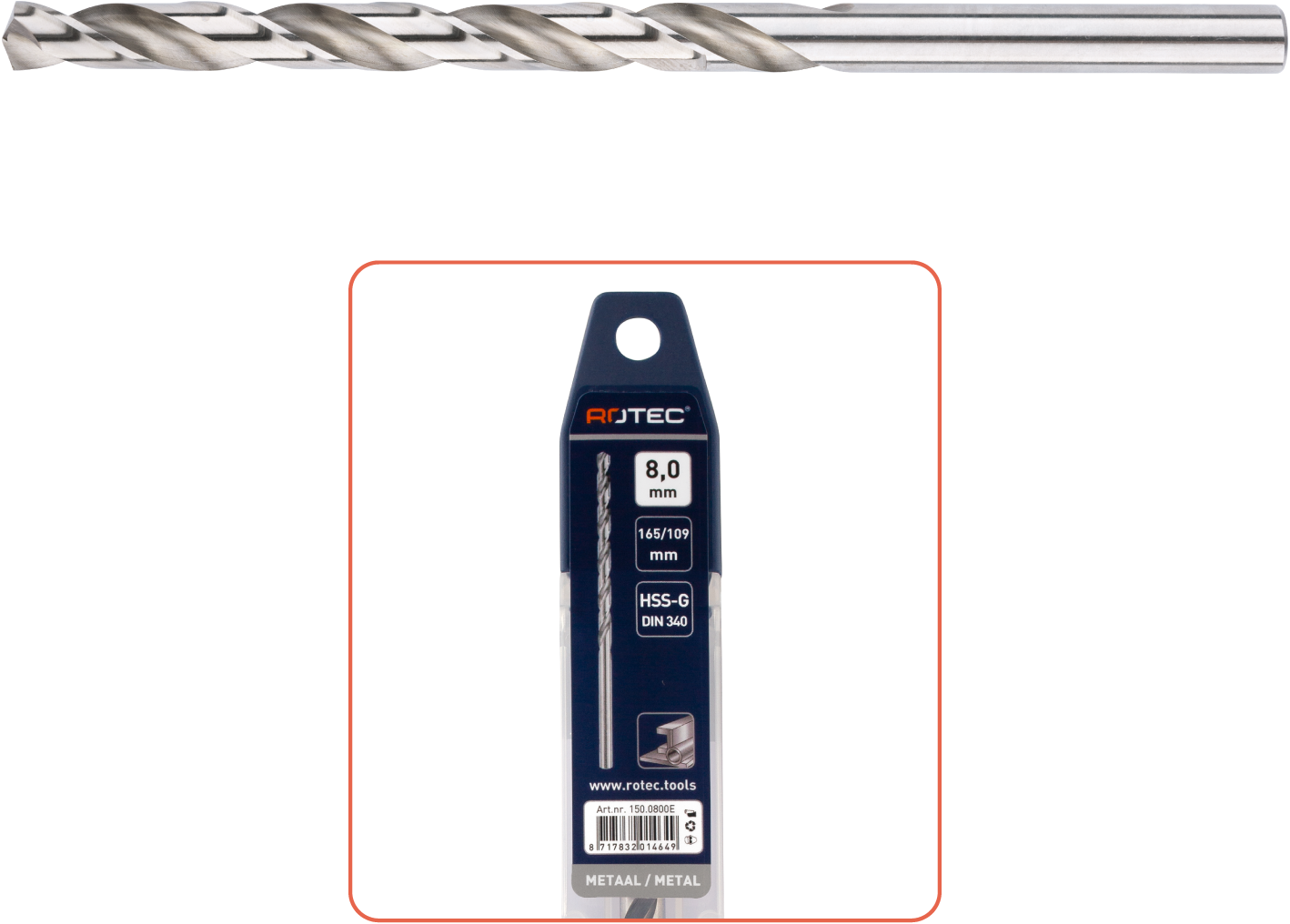 HSS-G spiraalboor, DIN 340, type N, ø6,5 (1 st.) | JRV Products