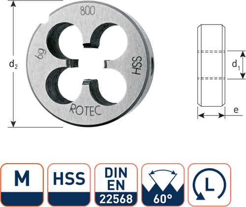 HSS Ronde snijplaat, DIN-EN 22568, M4 [L] (1 st.) | JRV Products