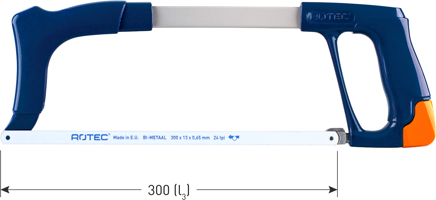 Metaalzaagbeugel licht ergonomisch gebogen 300mm (1 st.) | JRV Products